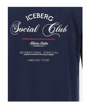 Iceberg Social Club Logo T-shirt - Blue
