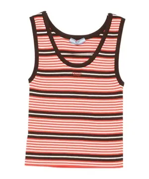 Prada Striped Knitted Vest - Pink