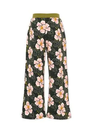 Kenzo Floral Print Elastic Waist Trousers