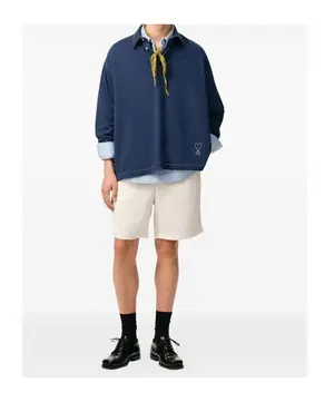 AMI Paris De Coeur Oversized Polo Shirt