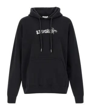 Off-White Logo Printed Drawstring Hoodie