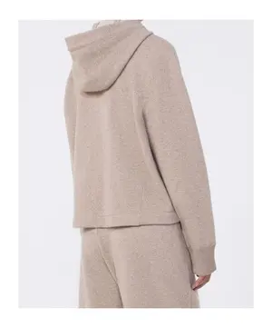 Max Mara Cashmere And Wool Blend Knit Zip-up Hoodie