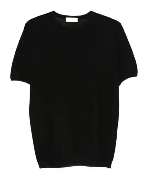 ROBERTO COLLINA Crew Neck Knitted T-shirt - Black