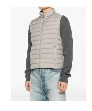 MOORER Puffer Vest With Zip Closure - Gray