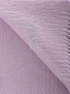 Acne Studios Logo Detail Fringed Scarf - Purple