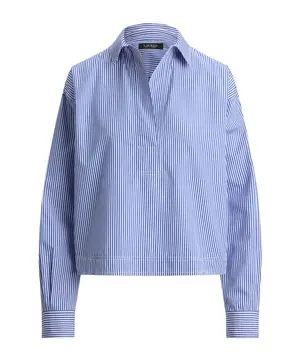 Ralph Lauren Ralph Lauren Striped V-Neck Shirt With Button Cuffs No