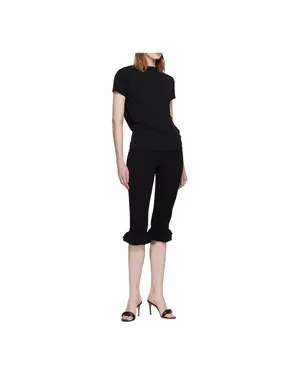 Jacquemus The Mistral Draped Open Back Top - Black