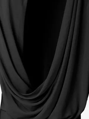 Jacquemus Draped Cut-out Back T-shirt - Black
