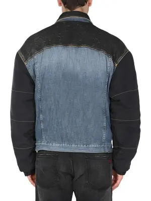 DIESEL® Plaid & Denim Jacket