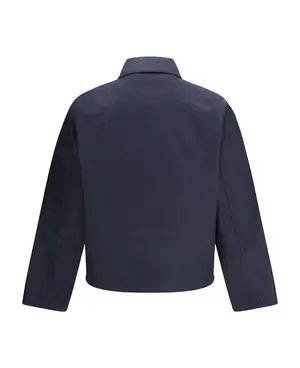 Prada Triangle Patch Zipped Jacket - Blue