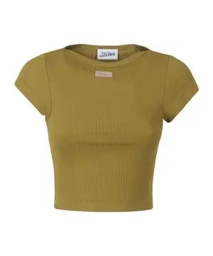 JEAN PAUL GAULTIER Cropped Ribbed T-shirt - No