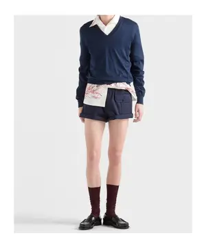 Prada Long-sleeved V-neck Jumper - Blue