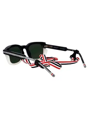 Thom Browne Rectangular Frame Sunglasses - Red