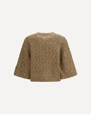 Brunello Cucinelli Open-stitch Sweater - Brown