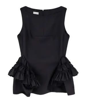 Dries Van Noten Casey Ruffled Peplum Top