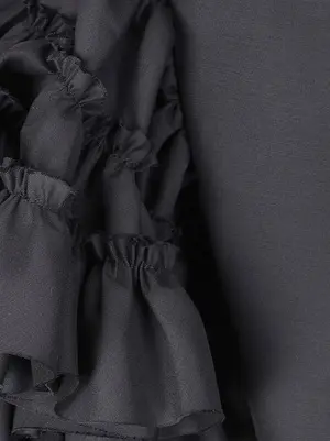 Dries Van Noten Casey Ruffled Peplum Top - Black