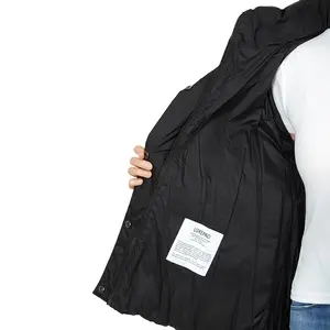 Max Mara Down Quilted Hooded Long Sleeve Coat - Black