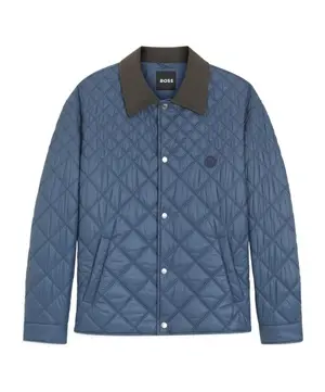 Hugo Boss Quilted Cotton-padded Long-sleeve Jacket