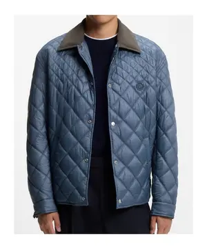 Hugo Boss Quilted Cotton-padded Long-sleeve Jacket