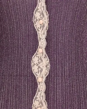 Valentino Garavani V-neck Lace Detailed Cardigan