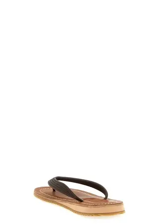 Miu Miu Thong Flip Flops - Brown