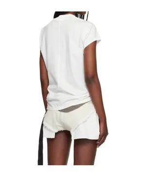 Rick Owens White Short Sleeve T-shirt - Opal/black