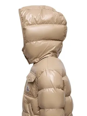 Moncler Andro Hooded Down Jacket - Beige