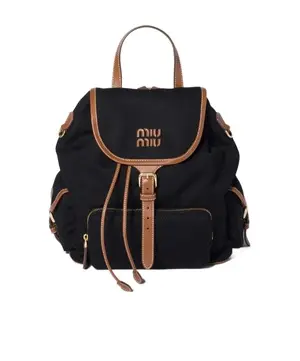 Miu Miu Logo Detailed Buckle Fastened Backpack