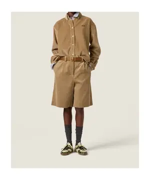 Miu Miu Corduroy Pleated Shorts