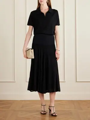 Ralph Lauren Celia Pleated Knitted Skirt