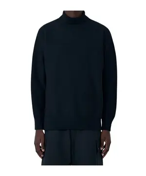Comme Des Garçons High-neck Pullover - Black