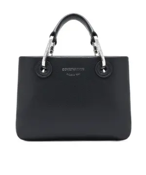 Emporio Armani Logo Lettering Top Handle Bag - Black