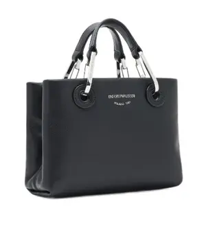 Emporio Armani Logo Lettering Top Handle Bag - Black