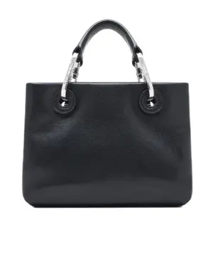 Emporio Armani Logo Lettering Top Handle Bag - Black