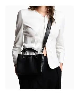 Emporio Armani Logo Lettering Top Handle Bag - Black