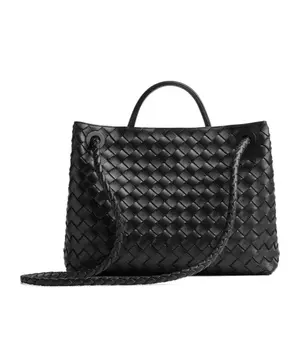 Bottega Veneta Andiamo Small Woven Leather Tote Bag