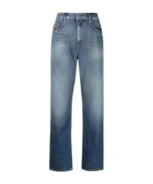 DIESEL® D-reggy Wide-leg Distressed Jeans