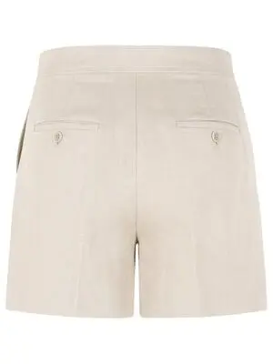 Max Mara Tailored Pleat Shorts - Sand-colored