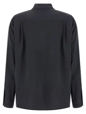 Max Mara Siamese Button-up Long-sleeved Shirt - Navy Blue
