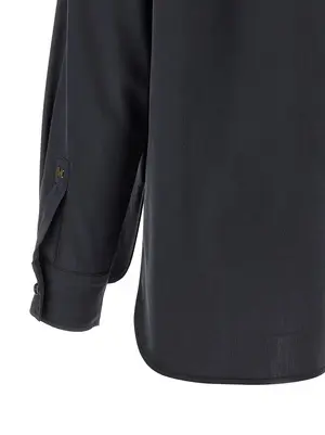 Max Mara Siamese Button-up Long-sleeved Shirt - Navy Blue