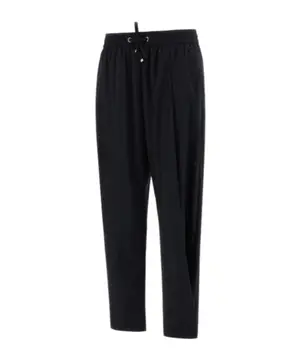 Herno Drawstring Straight-leg Pants - Black
