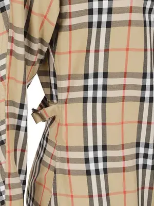 Burberry Long Sleeve Checked Shirt Dress