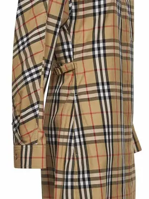 Burberry Long Sleeve Checked Shirt Dress