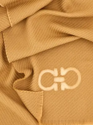 FERRAGAMO Jacquard Scarf - Camel