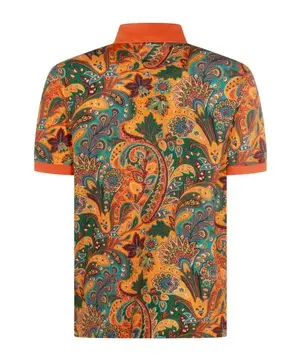 Etro Paisley-printed Short Sleeved Polo Shirt - Multicolor