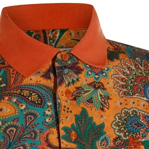 Etro Paisley-printed Short Sleeved Polo Shirt - Multicolor