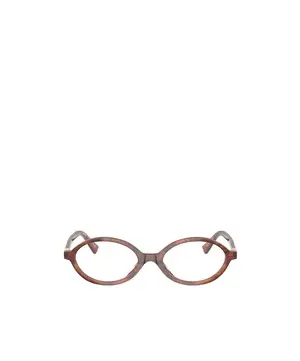 Miu Miu Oval Frame Full Rim Glasses - Gray