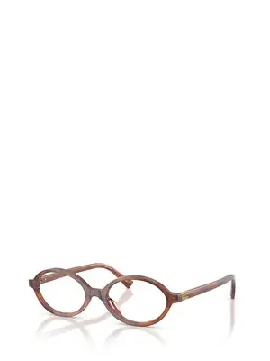 Miu Miu Oval Frame Full Rim Glasses - Gray