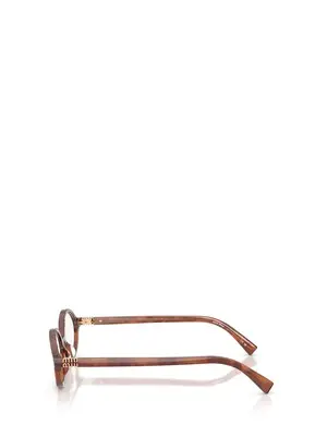 Miu Miu Oval Frame Full Rim Glasses - Gray