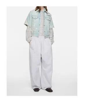 Acne Studios Distressed Denim Short Sleeve Jacket - No